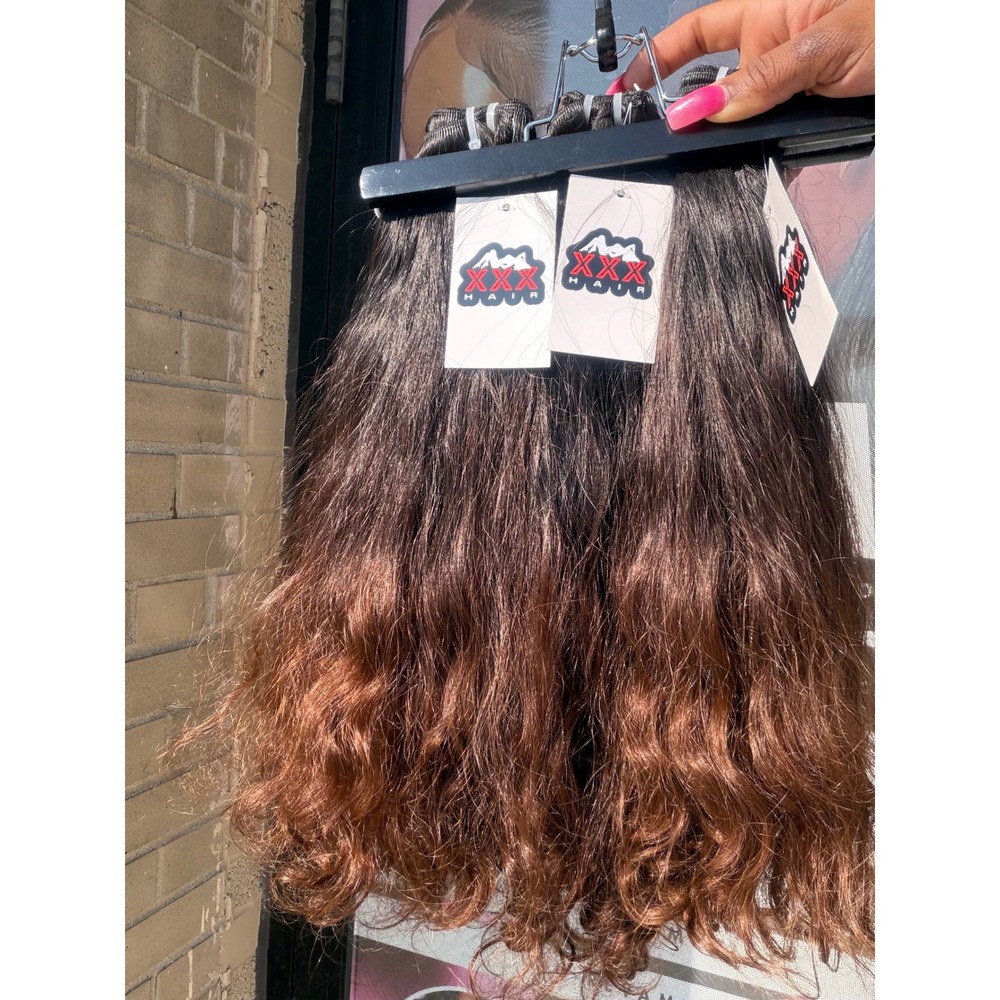 Hair | 18 Raw Indonesian Natural Curly Ombre Brown Hair Bundle | Poshmark